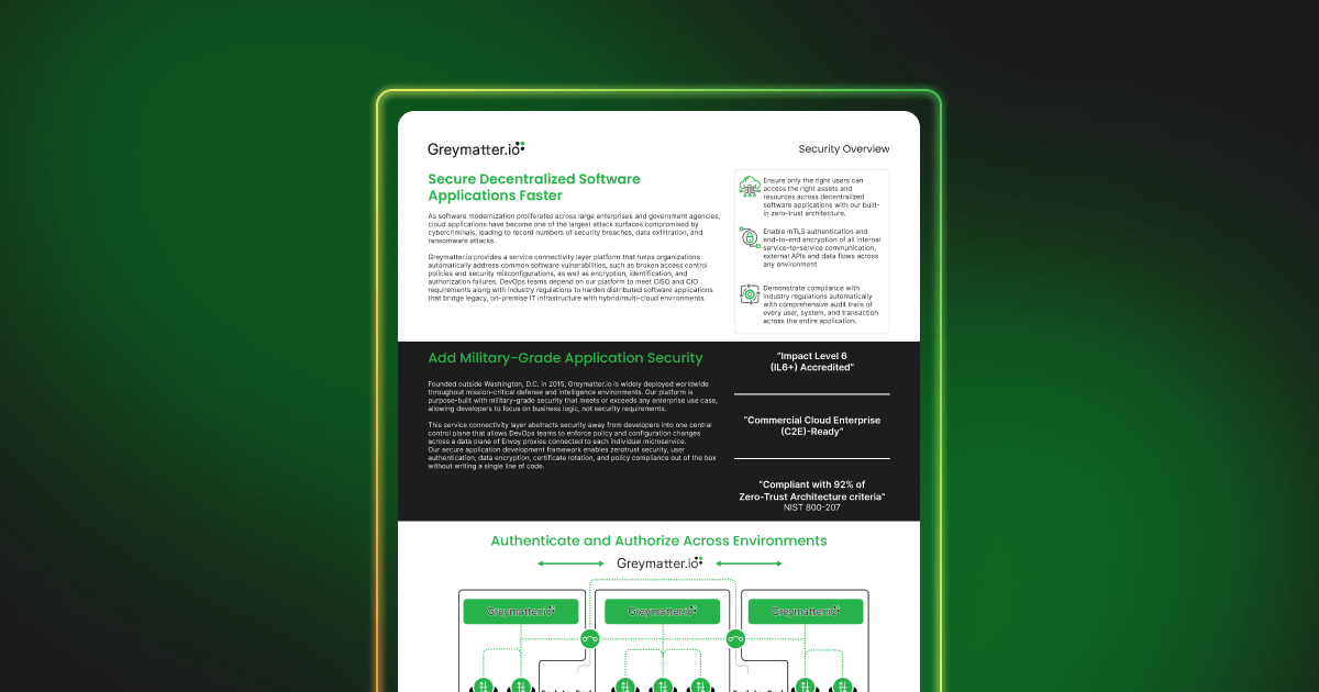 Greymatter Security Overview - Greymatter.io